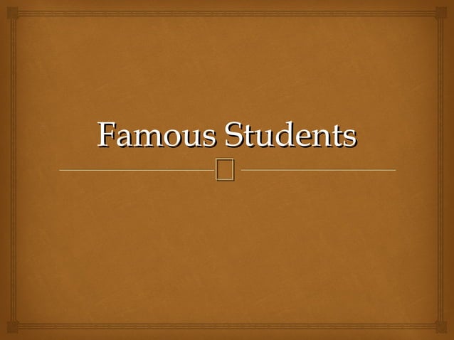 Famous students | ODP | Dating | Family and Relationships