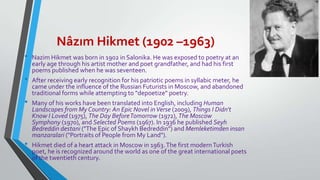 Famous turkish poets and writers | PPTX