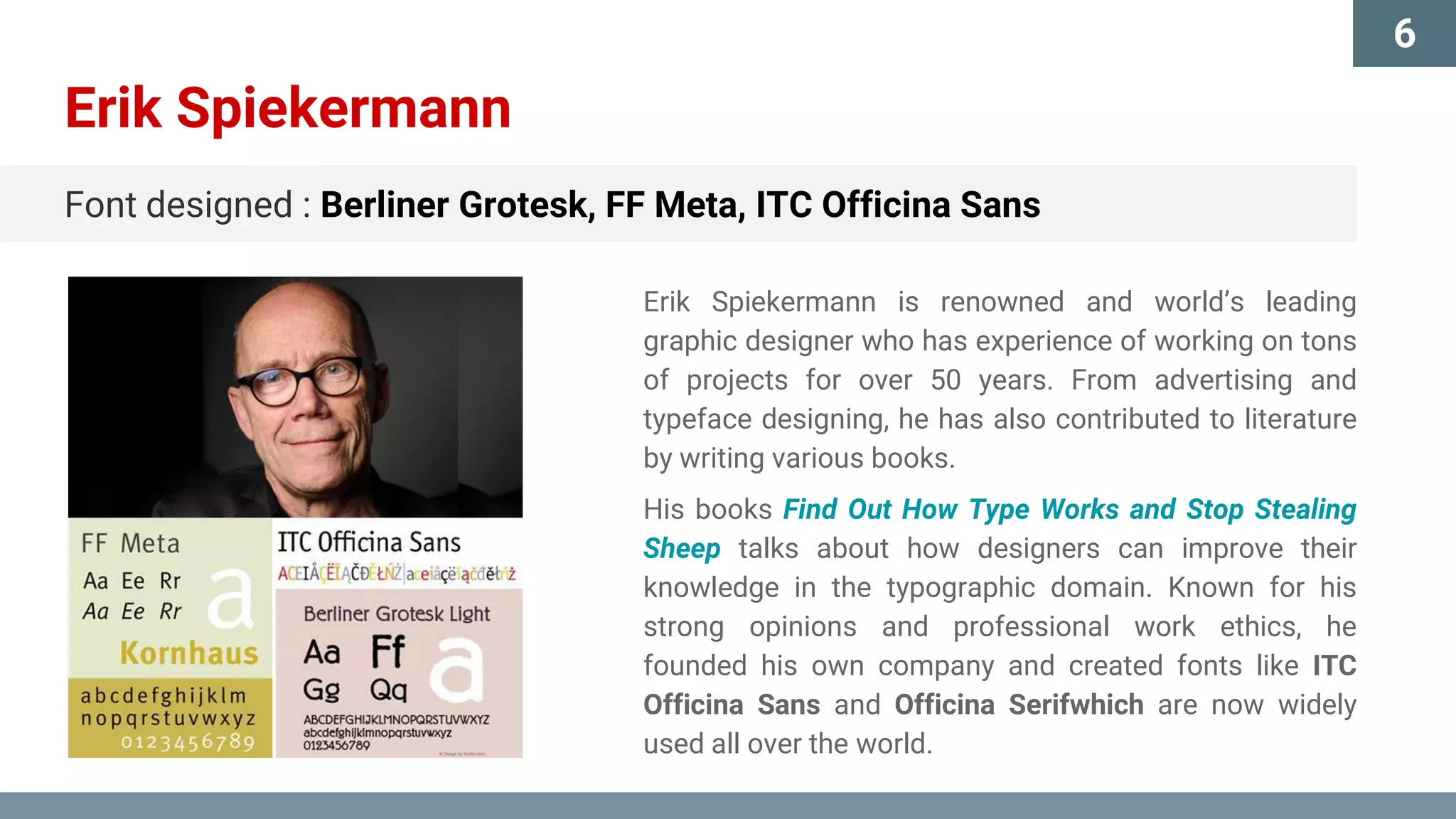 12 Famous Typographers to Inspire You | PPT