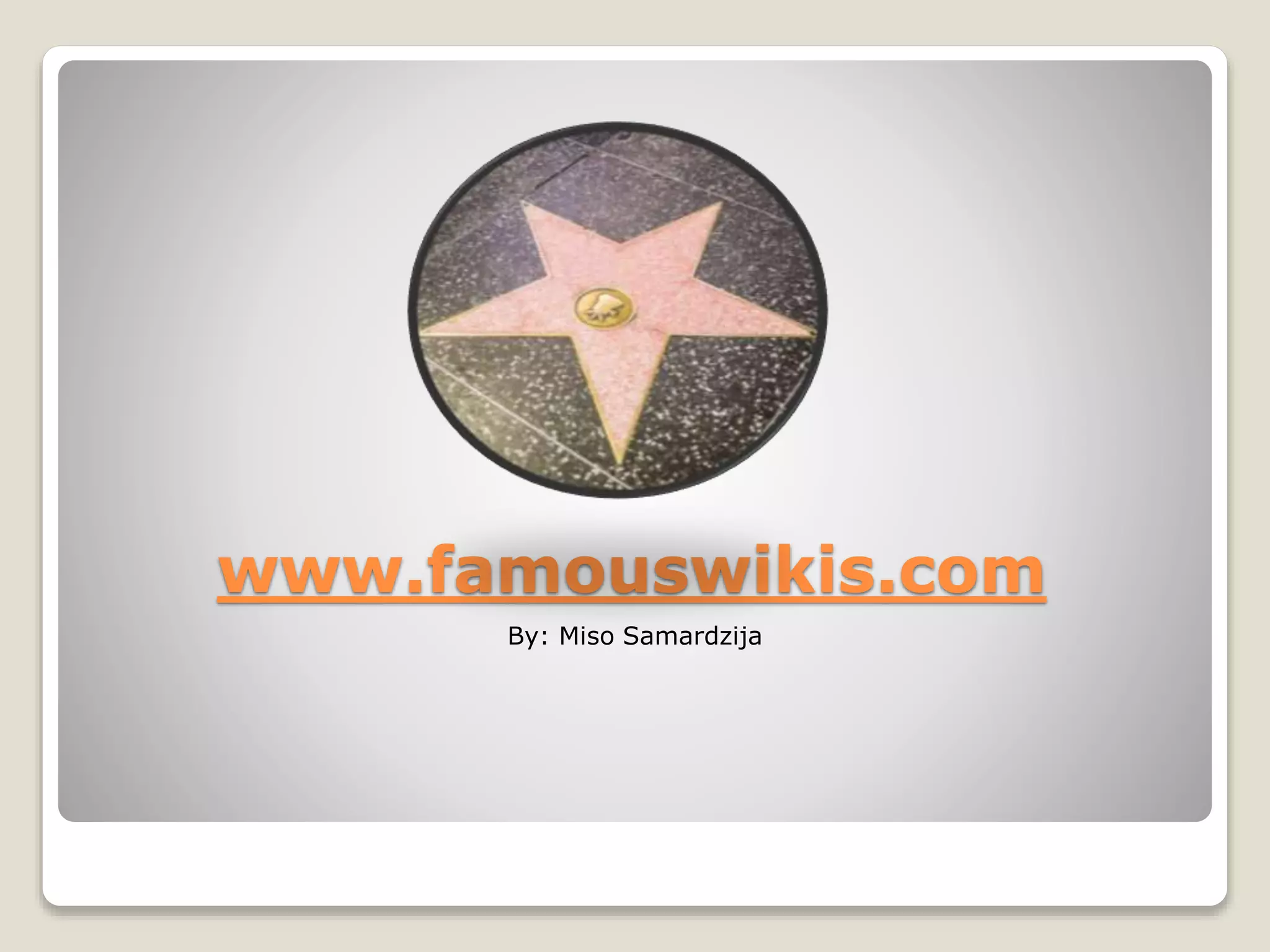 Famous wikis PPT (power point presentation) | PPTX | Pop Culture