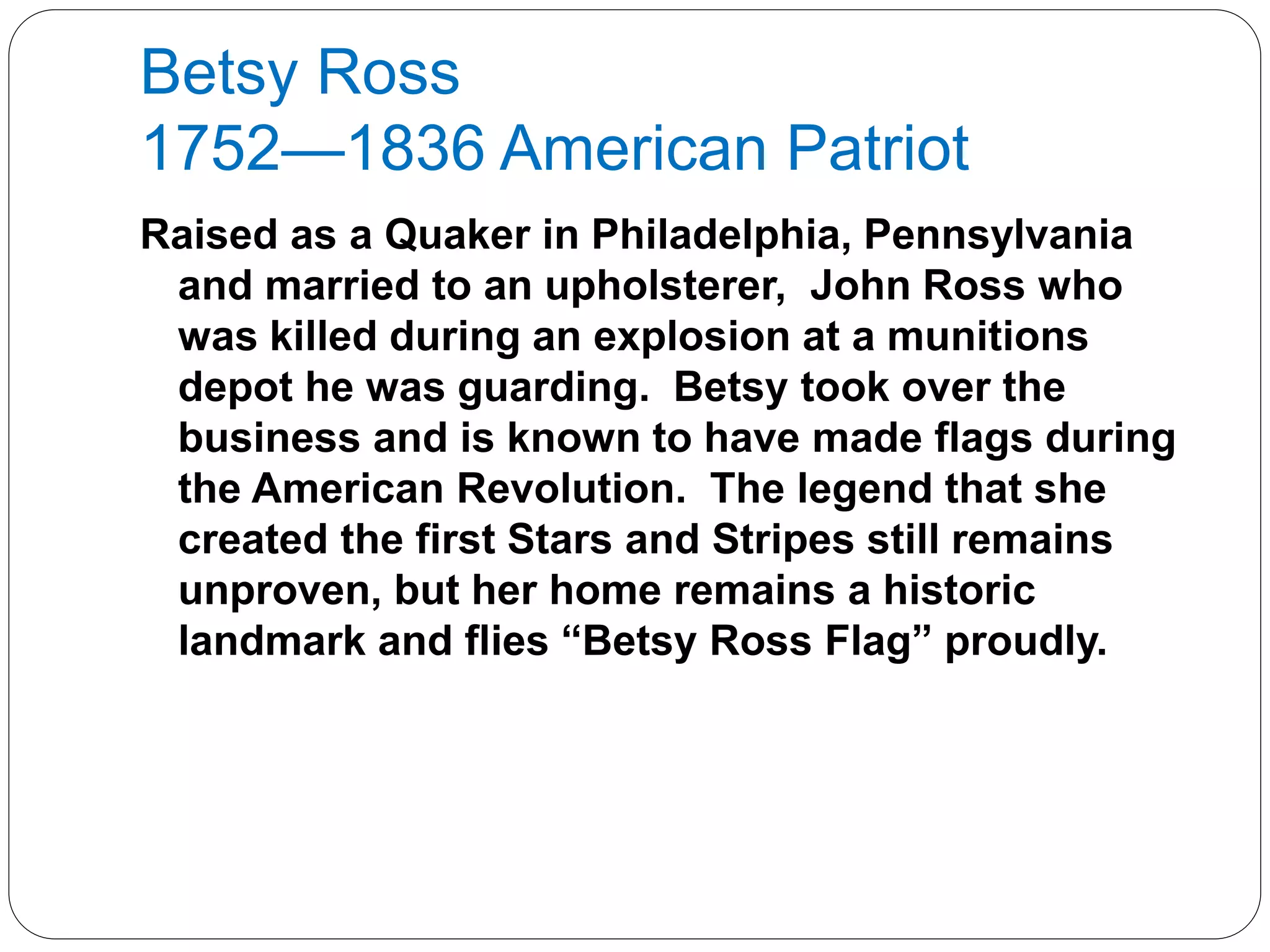 Famous women in american history | PPTX | Death, Injury, or Military ...
