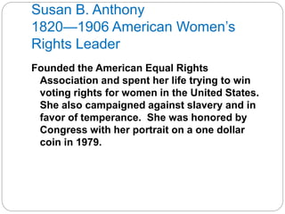Famous women in american history | PPTX