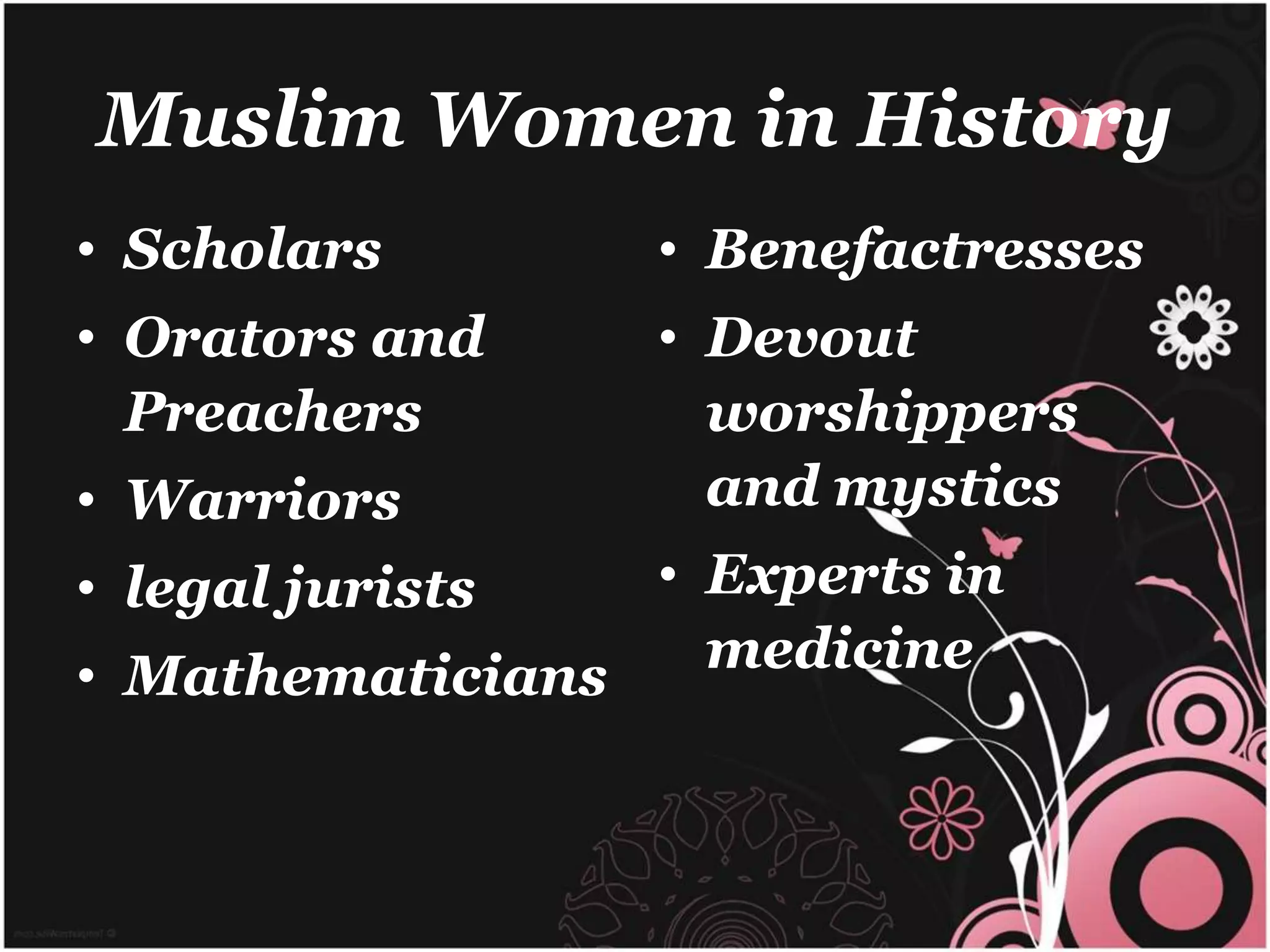 Famous muslim women in history | PPTX