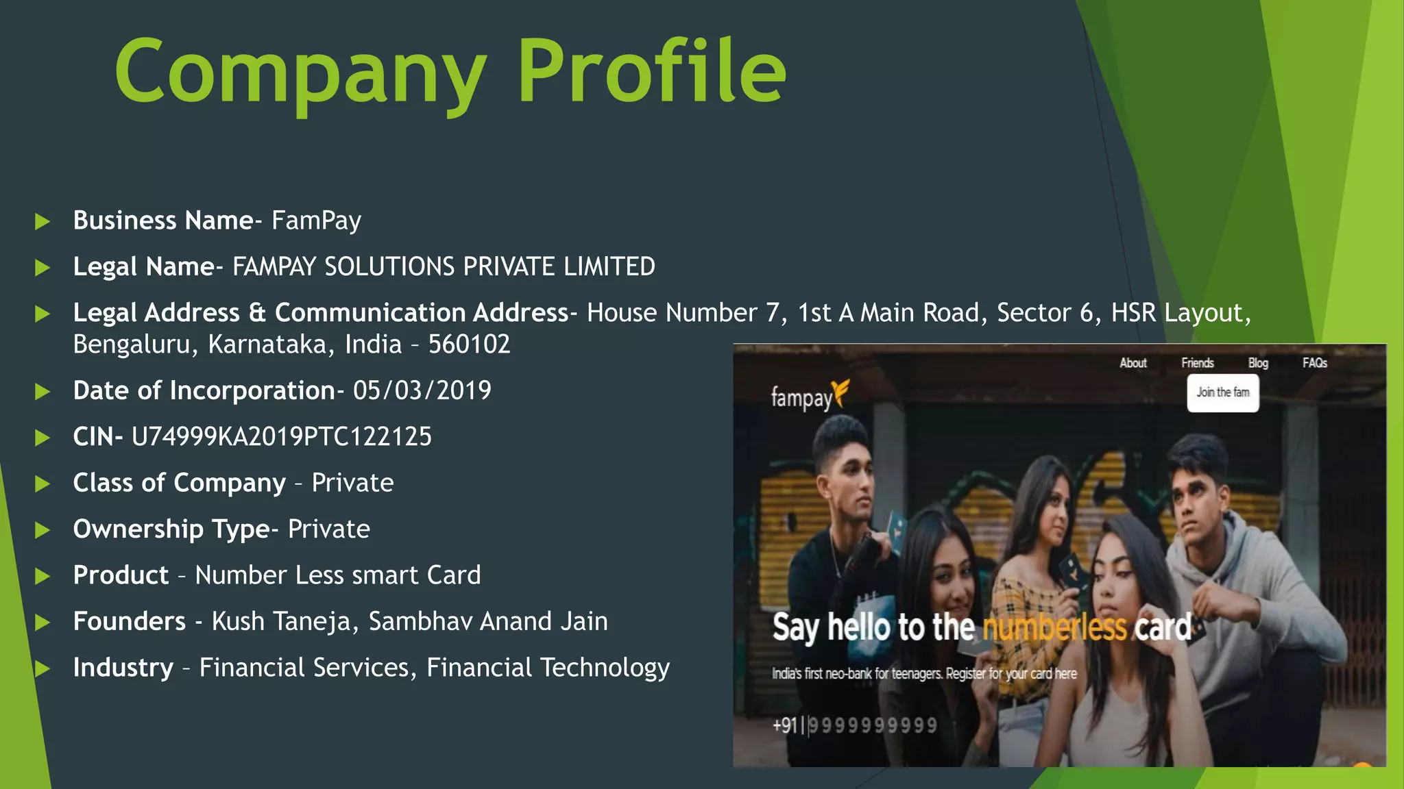 Fam pay india 1st numberless smart card | PPTX