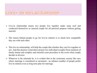 Live-in relationship & Bigamy | PPTX
