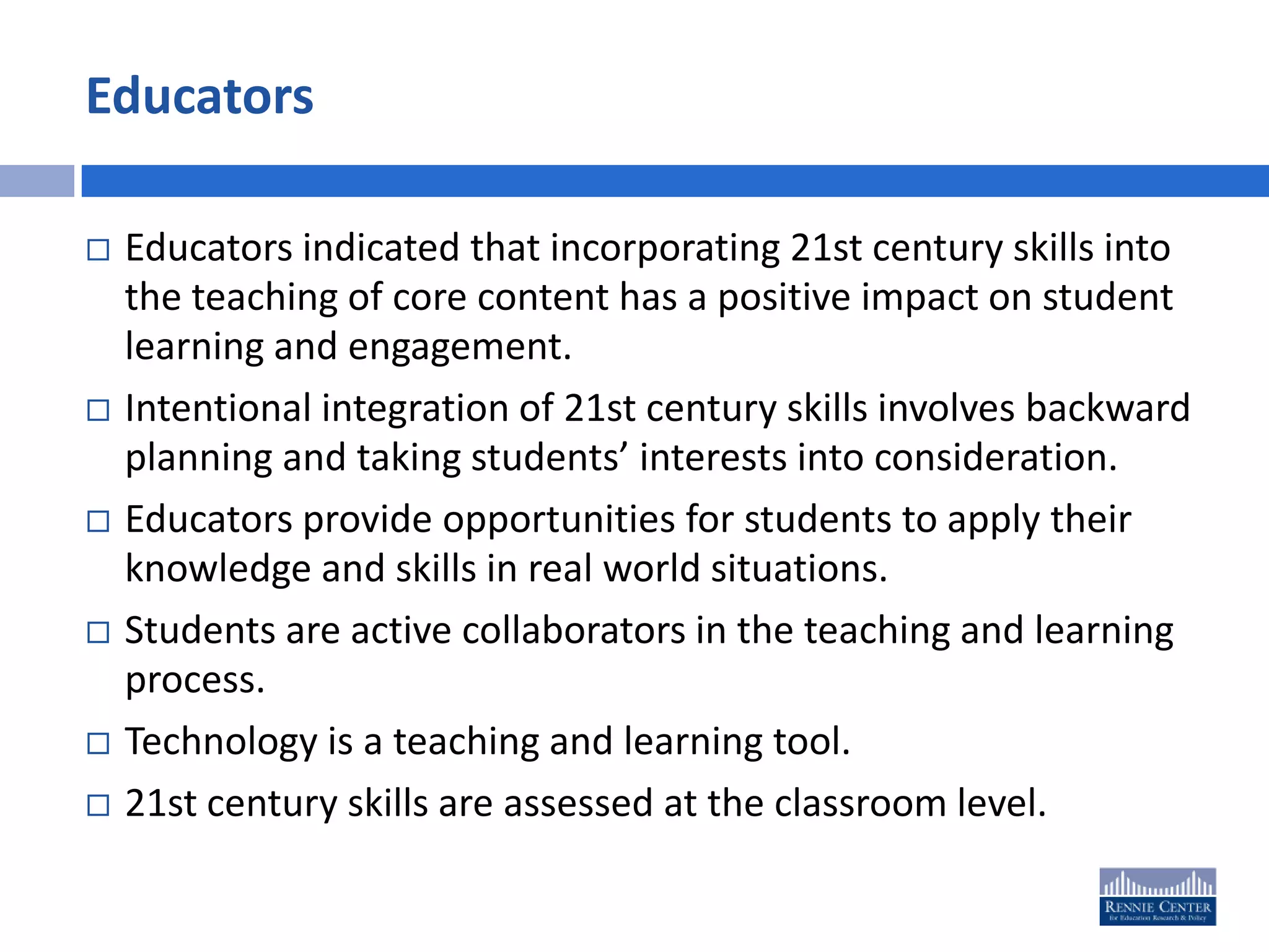 Integrating 21st Century Skills into Teaching and Learning: Preparing All Students for Success ...