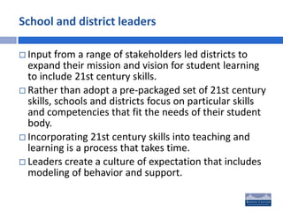 Integrating 21st Century Skills into Teaching and Learning: Preparing All Students for Success ...