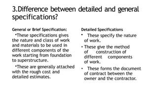 Detailed Specifications, report, and tenders | PPTX