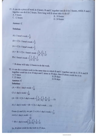 Fana Aptitude exam preparations / Aptitude exam preparations | PDF