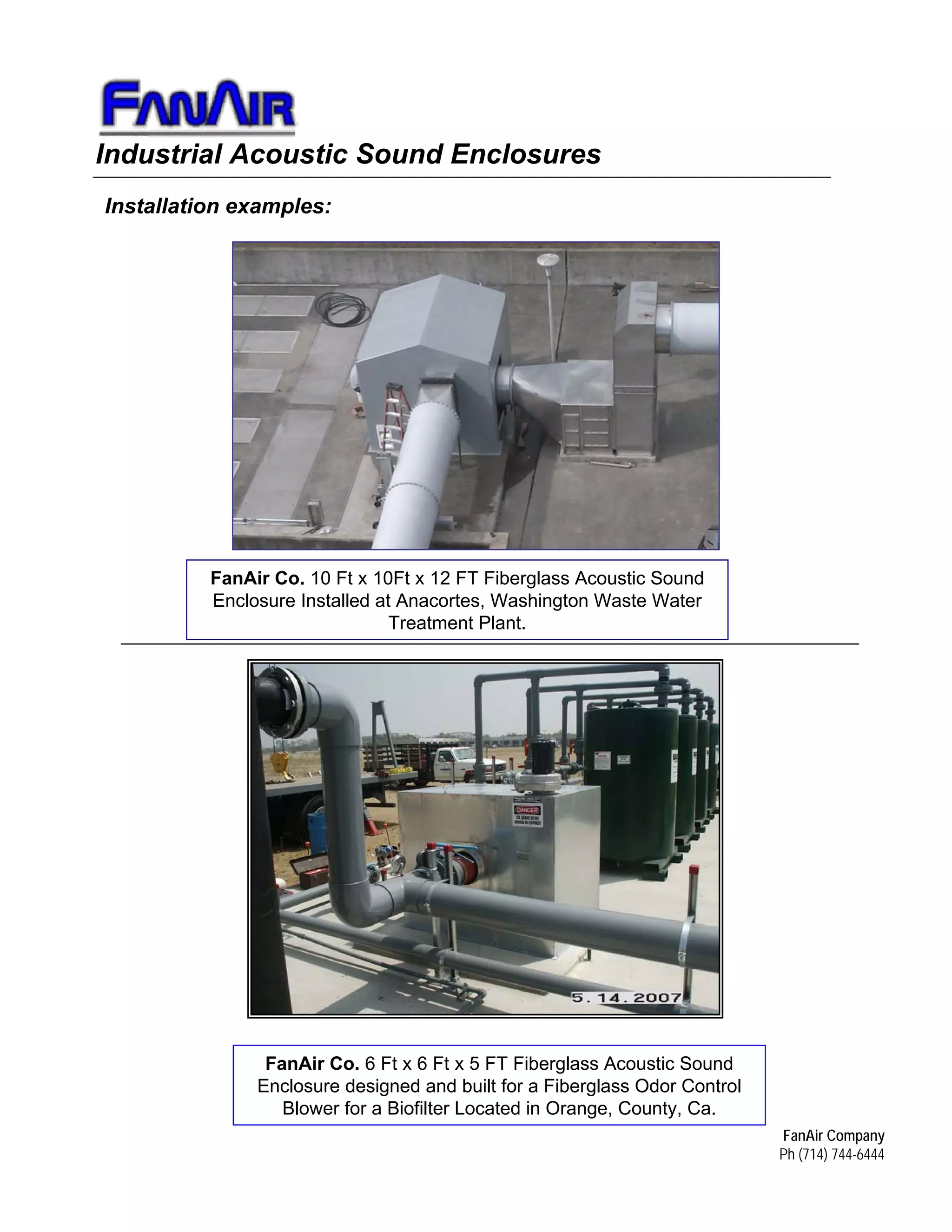 FanAir Sound Enclosure Brochure | PDF