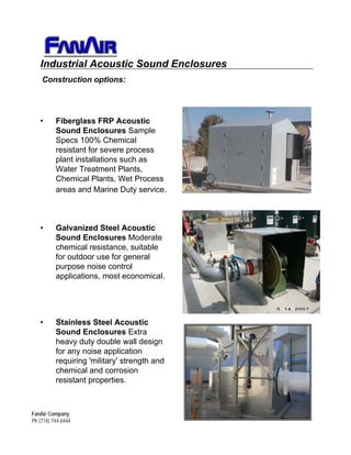FanAir Sound Enclosure Brochure | PDF