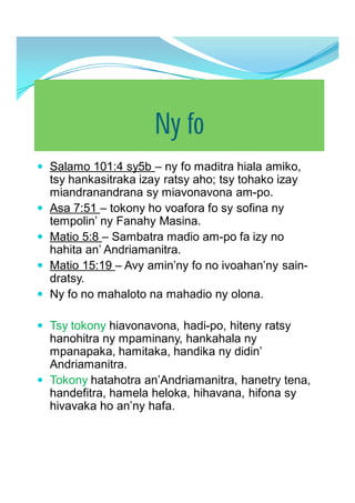 Fanamasinana ny tempoly [lecture seule] [mode de compatibilité] | PDF