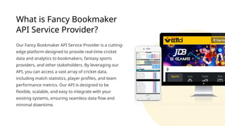 Fancy Bookmaker API Service Provider.pptx | Cricket | Sports