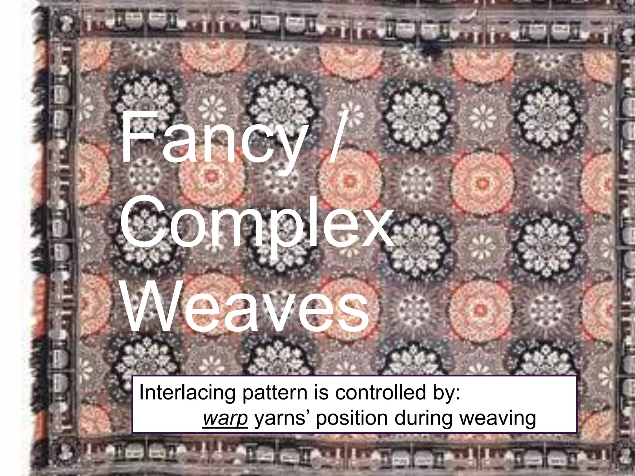 Fancy weaves | PPTX