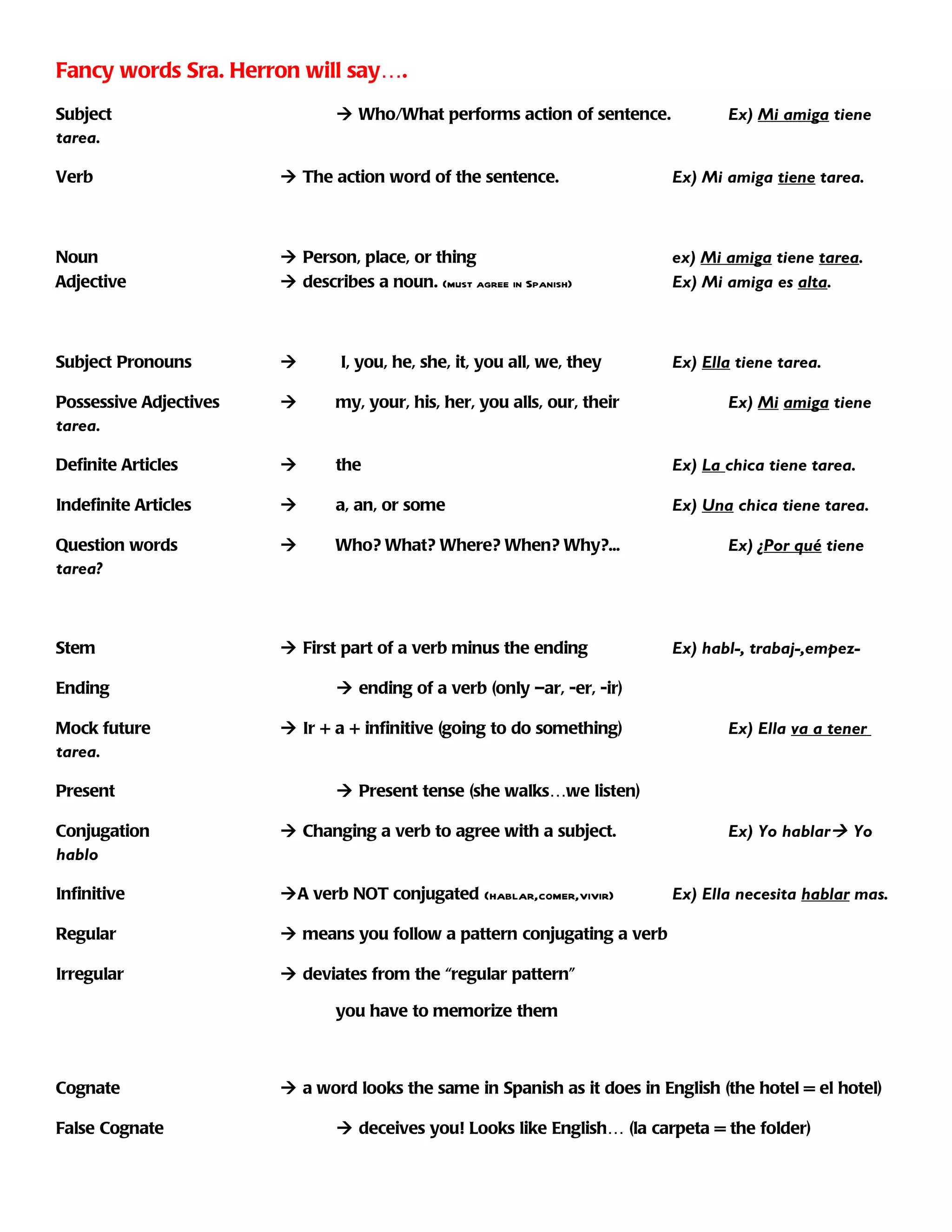 Fancy words 8th grade | DOC