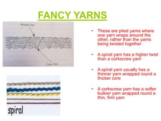 FANCY YARN applications araas and production methods | PPT