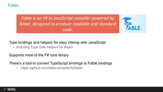 2018-09 - F# and Fable | PPTX