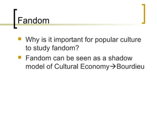 Fandom | PPT | Fiction | Books and Literature