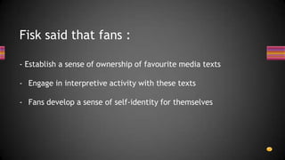 Fandom: An Introduction to the Cultural Phenomenon of Fandom | PPTX