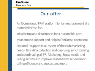 Introduction to the FanDome FRM platform | PDF