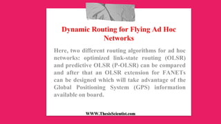Latest Research Topics On Flying Ad-Hoc Networks (FANETs): | PDF