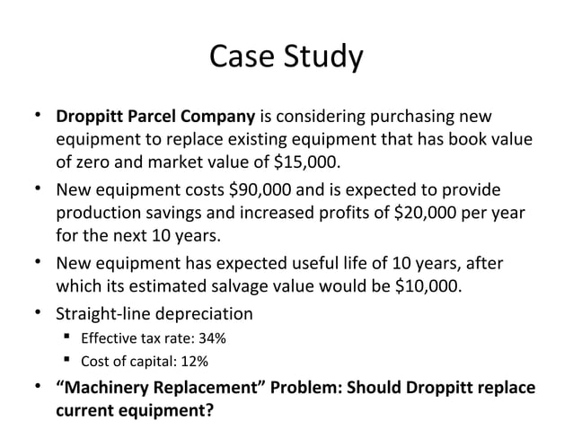 case study-capital budgeting | PPT | Stocks and Bonds | Personal Investing