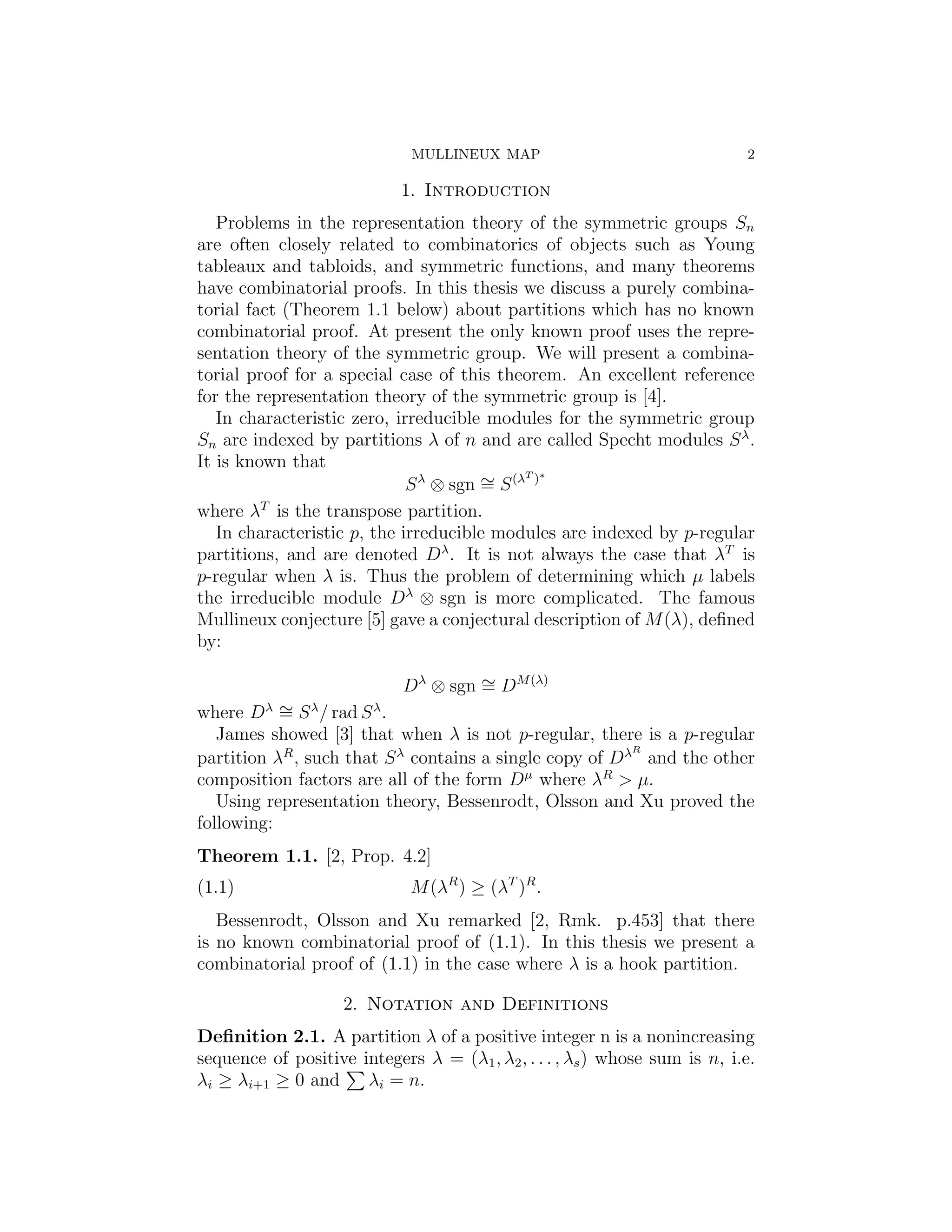 The Mullineux Map and p-Regularization For Hook Partitions | PDF