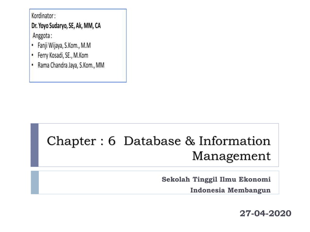 6. Sim Fanji database dan manajemen informasi | PPT