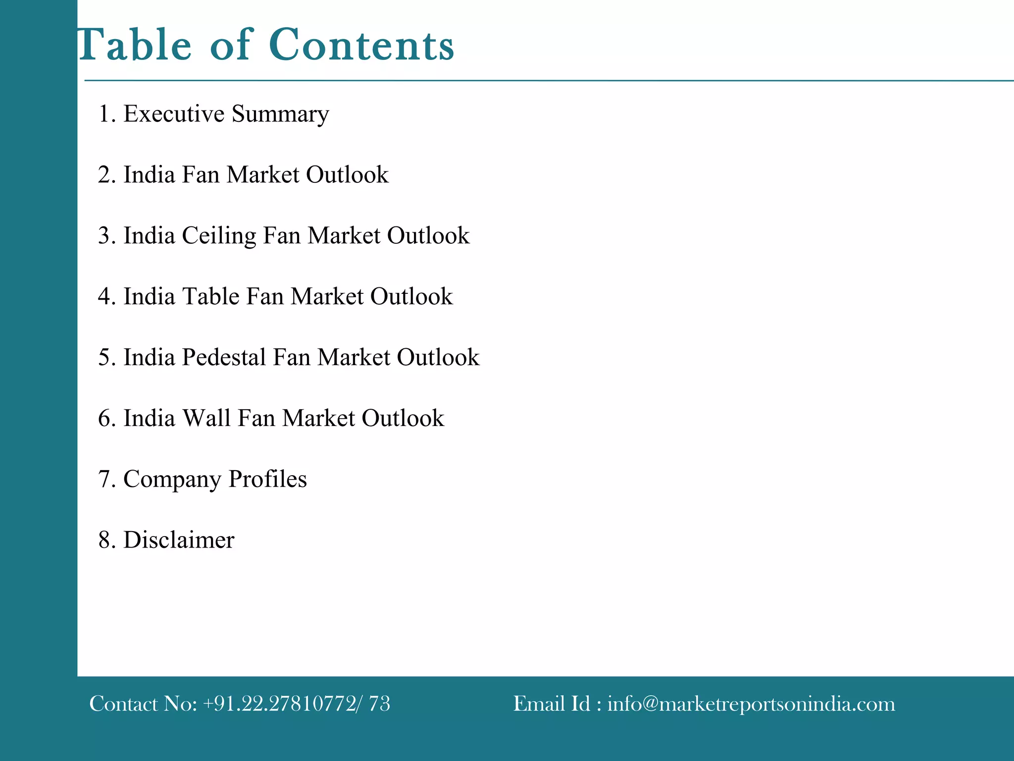 Fan market overview in india | PPT