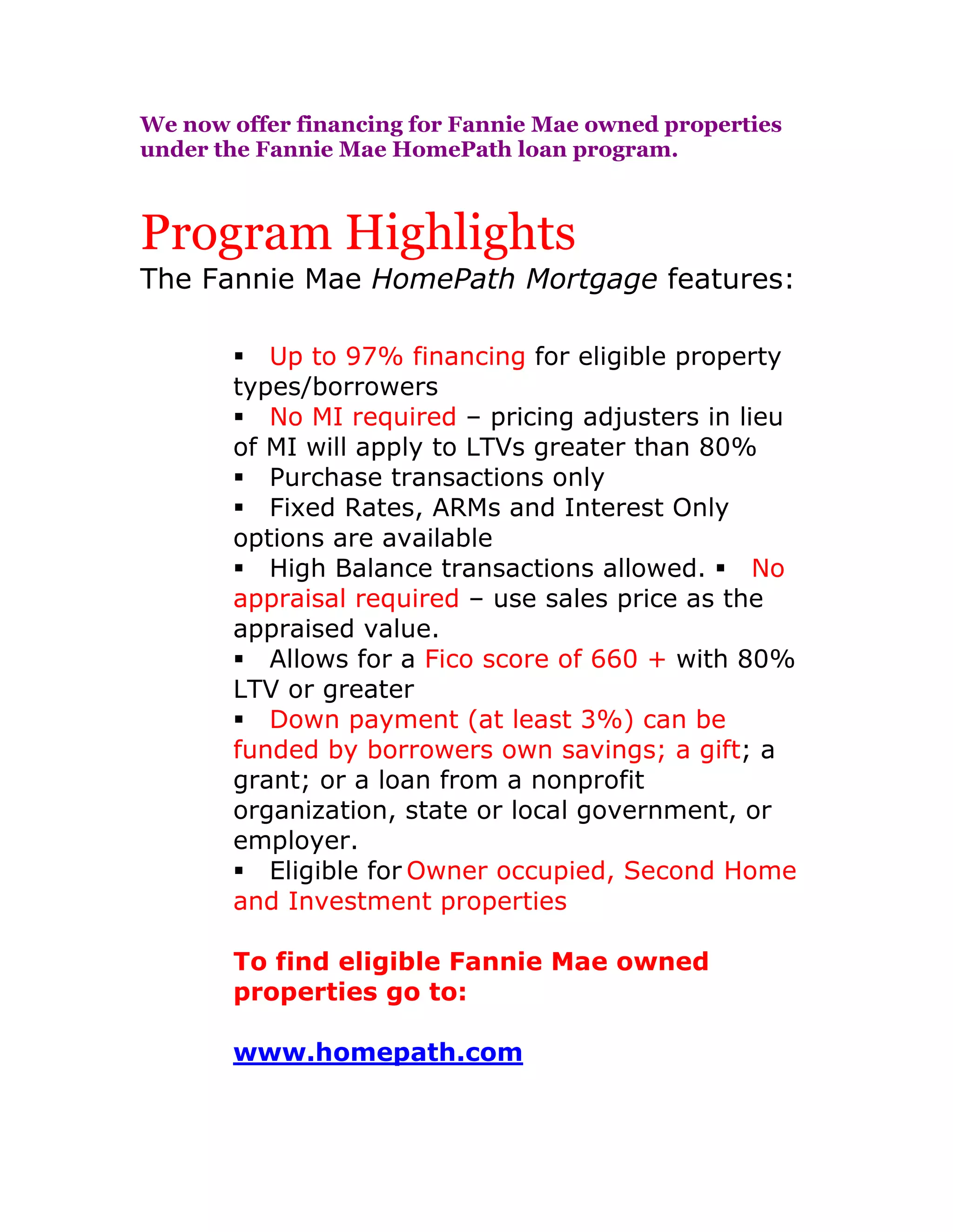 Fannie Mae Home Path | PDF