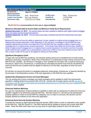 Fannie Mae 9.1 Update Report - Desktop Originator/Desktop Underwriter…