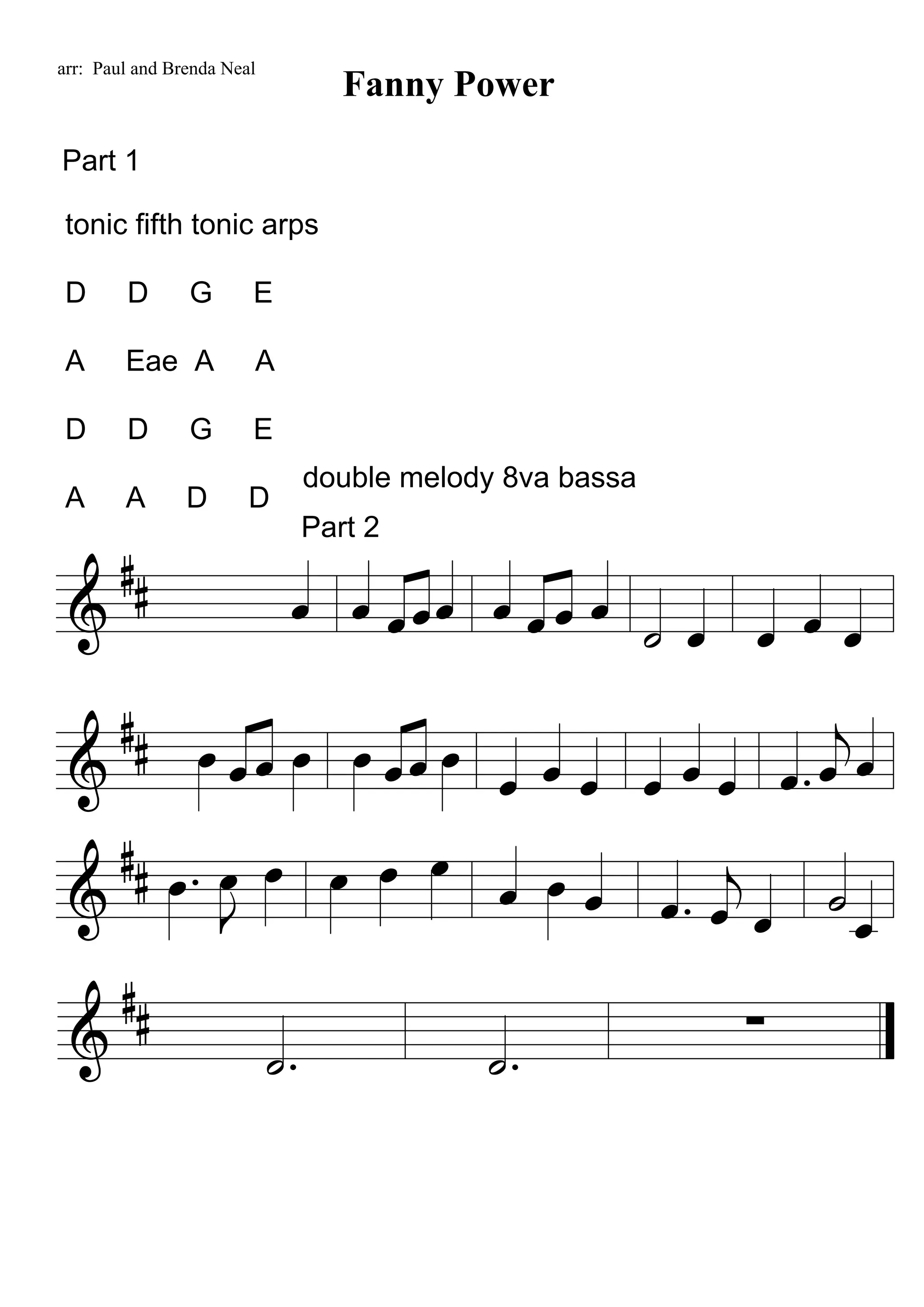 Fanny Power for duo harps | PDF