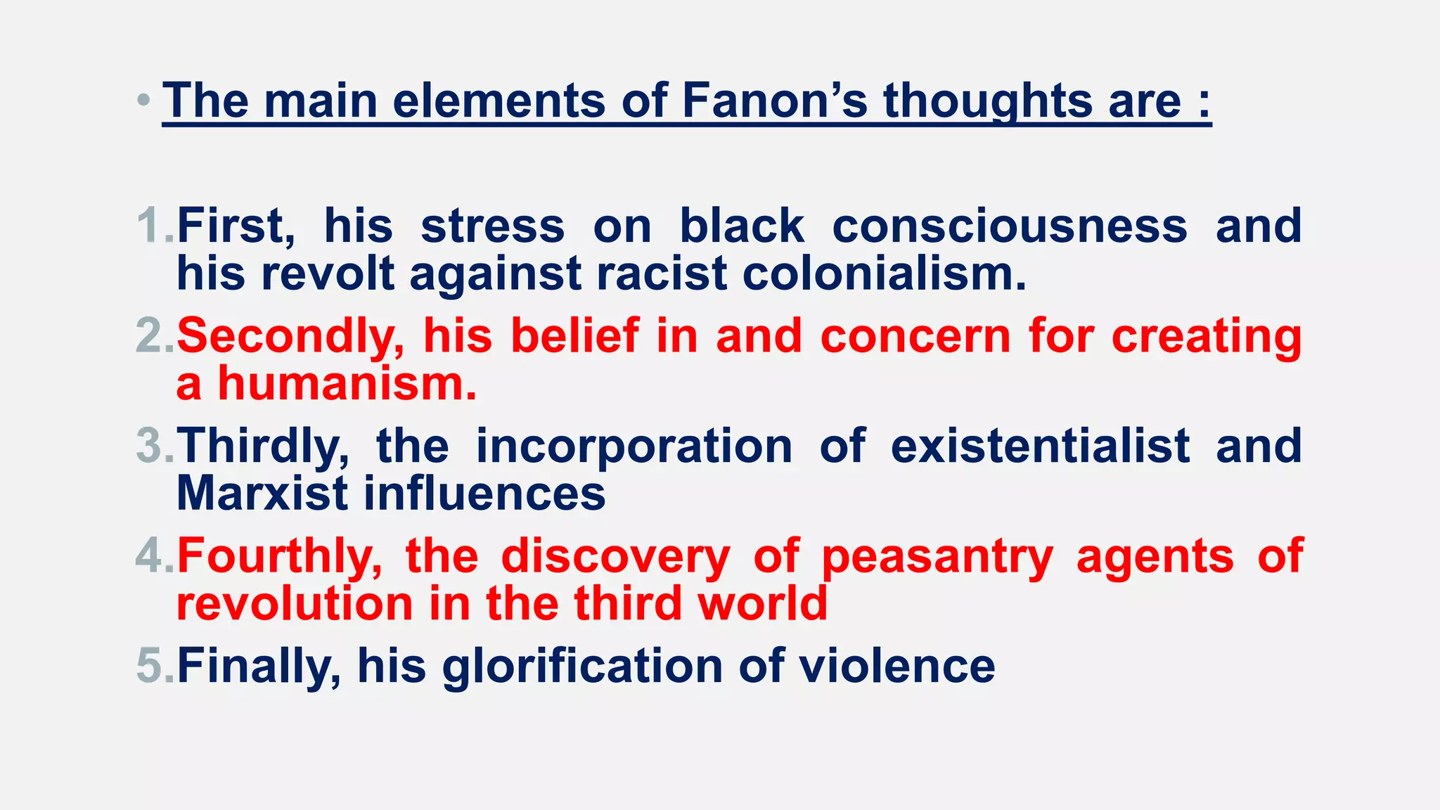 Fanon’s THEORY OF VIOLENCE.pptx | Substance Abuse | Diseases and Conditions