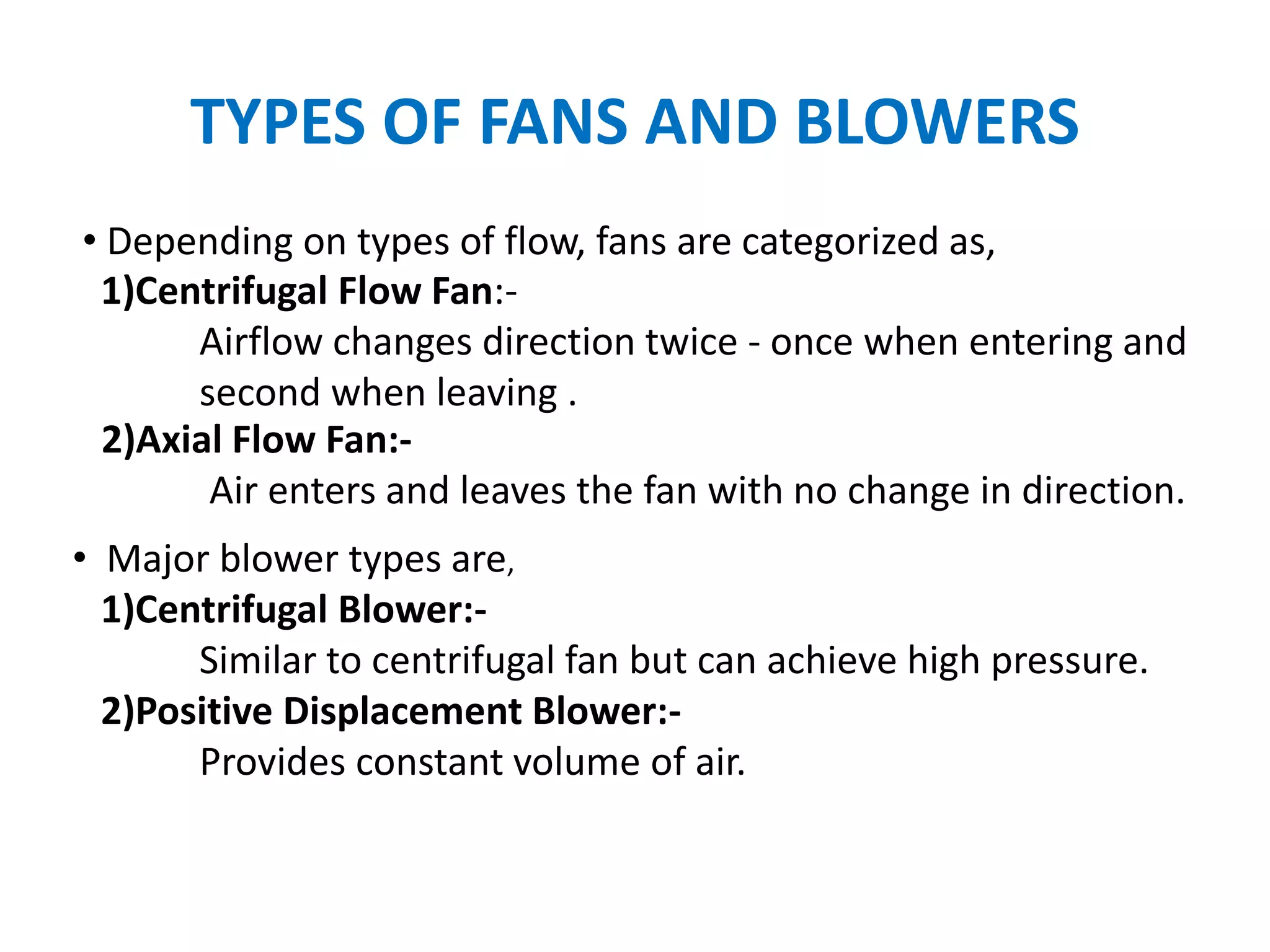 Fans and blower | PPTX