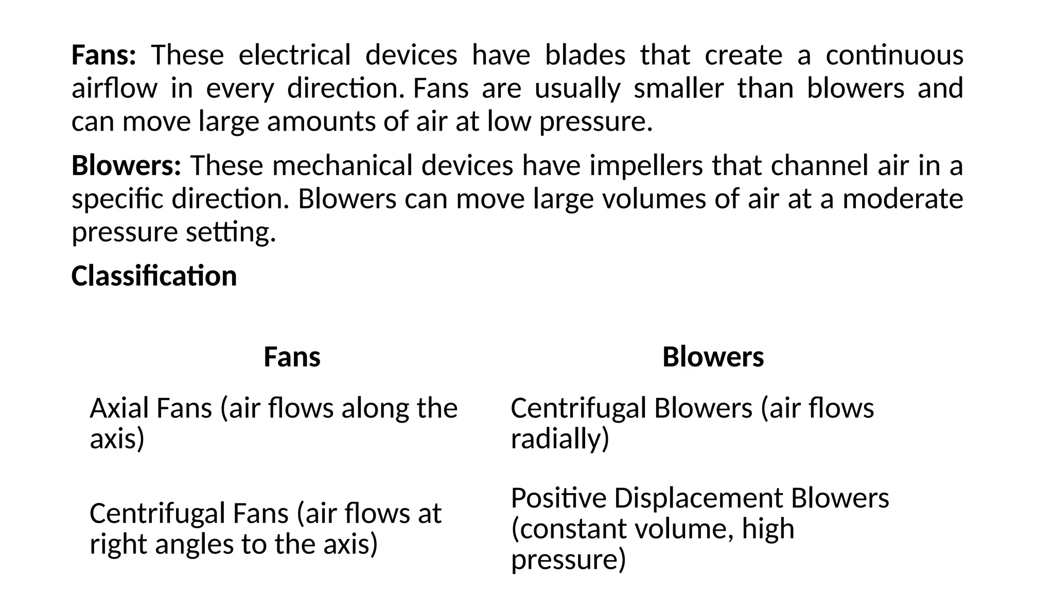 Fans and Blowers. mechanical related pptx | PPTX