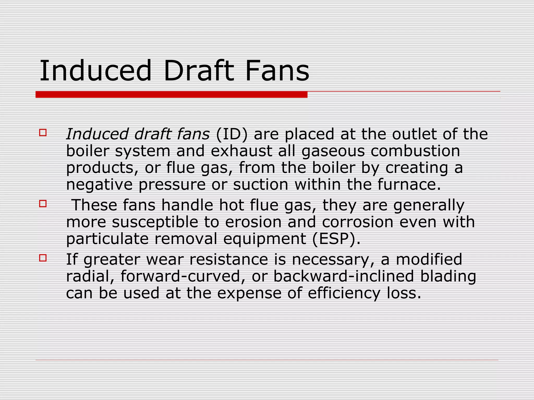 Fans in thermal power plants | PPT