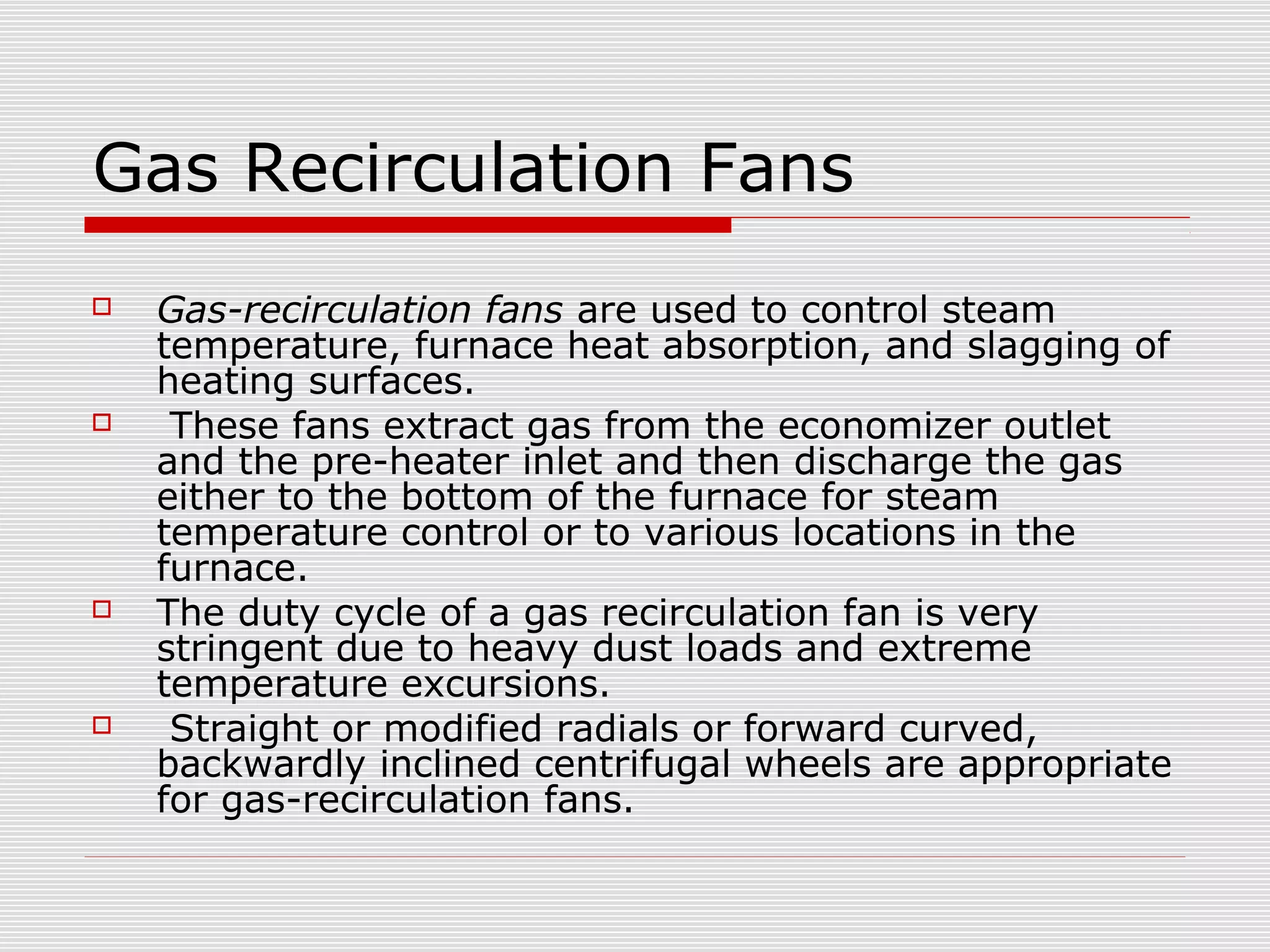 Fans in thermal power plants | PPT
