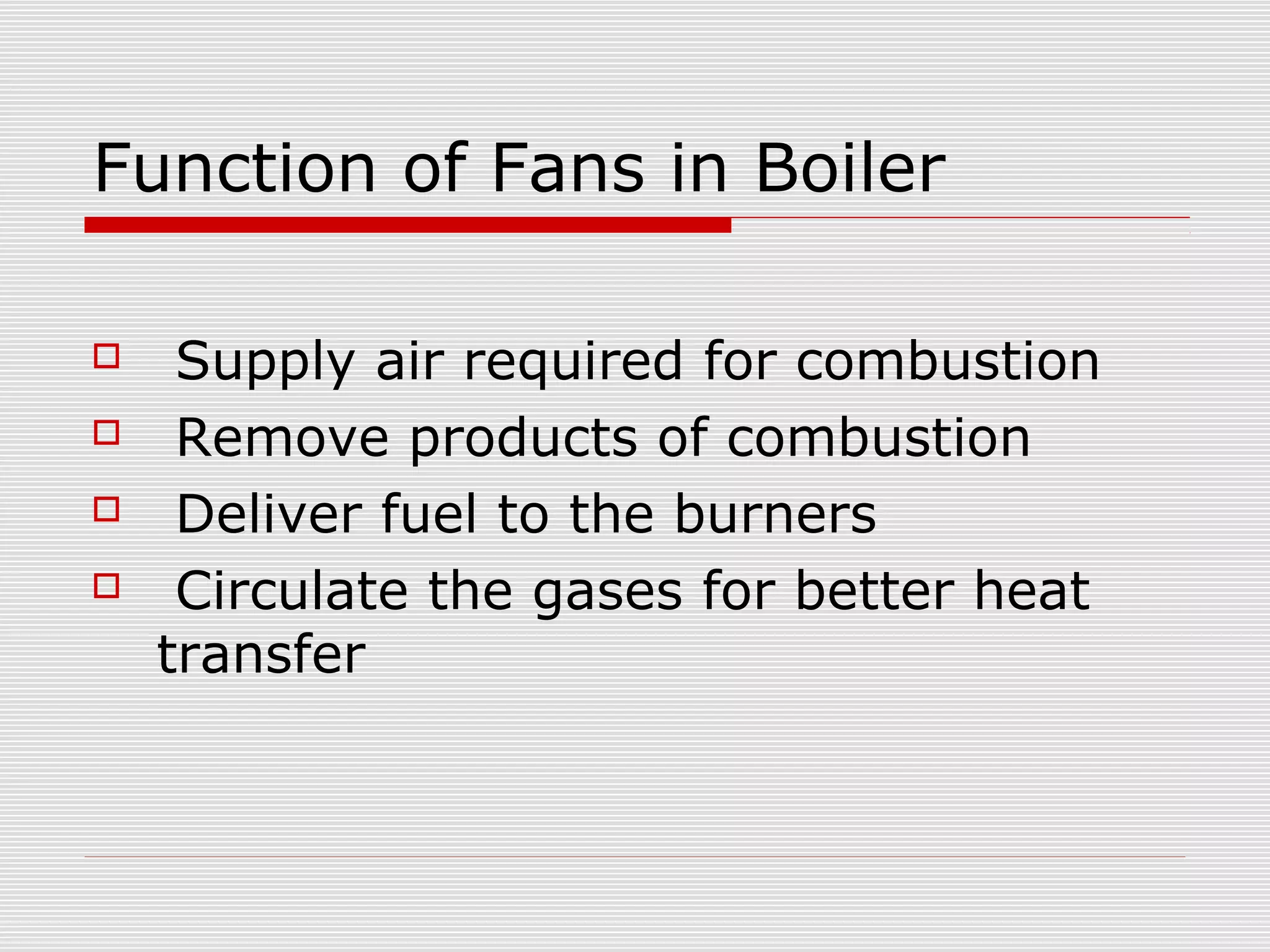 Fans in thermal power plants | PPT