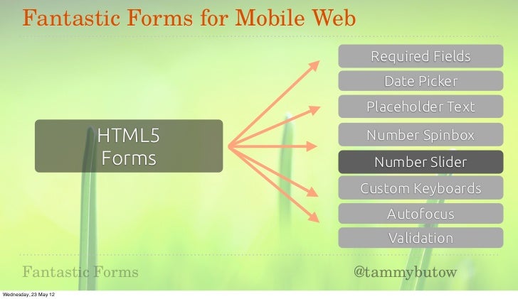 HTML5 Fantastic Forms for Mobile Web