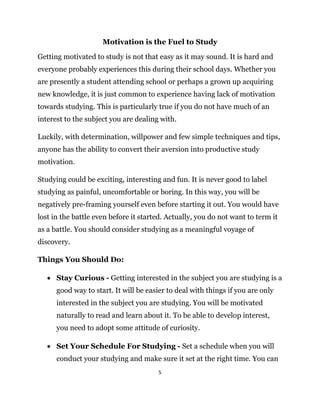 Fantastic study tips | PDF