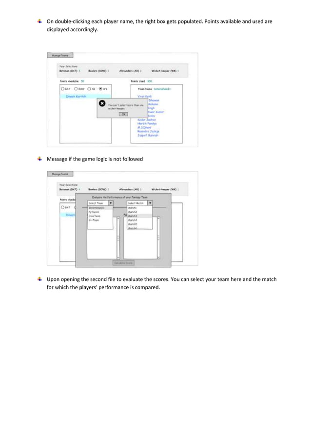 Fantasy cricket game using python(intershala project) | PDF ...