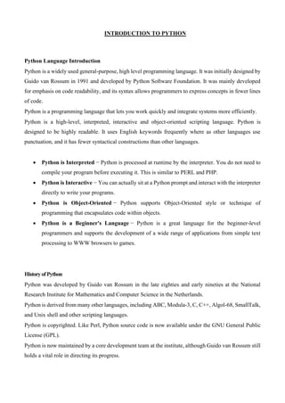 Fantasy cricket game using python(intershala project) | PDF
