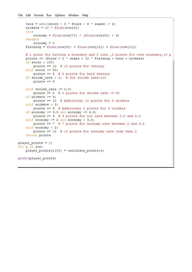 Fantasy cricket game using python(intershala project)