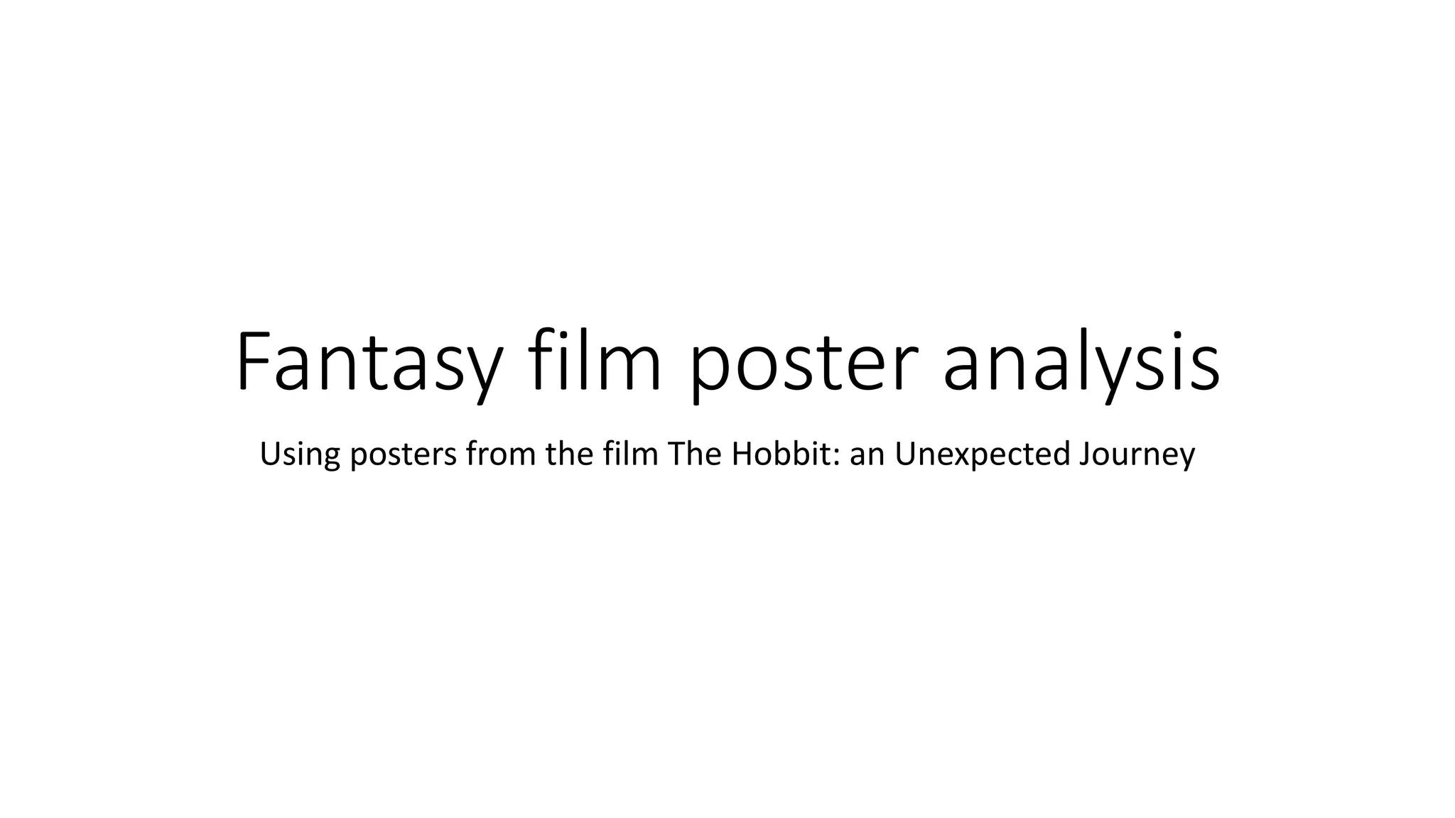 Fantasy film poster analysis | PPTX