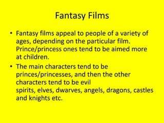 Fantasy films | PPTX