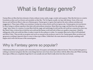 Fantasy genre powerpoint jen. | PPT
