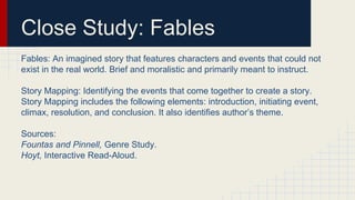 Fantasy Genre Study: Fables | PPT