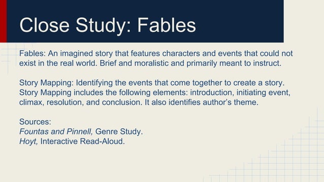 Fantasy Genre Study: Fables | PPT