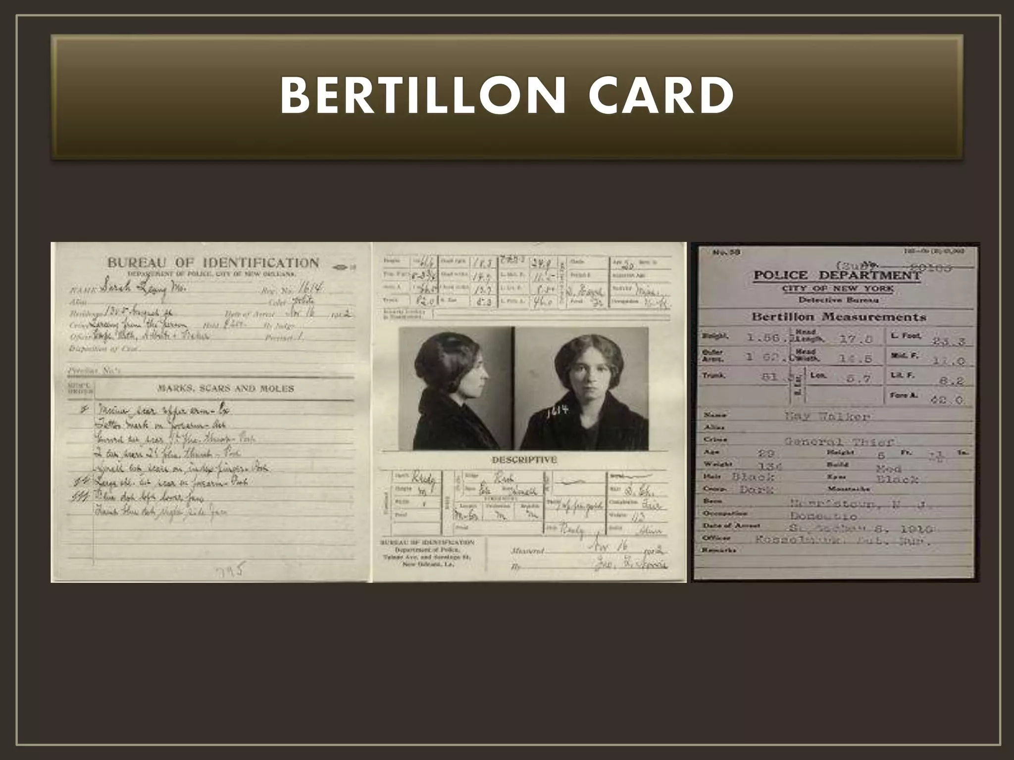 Portrait Parle via Bertillon System By G S Shaktawat | PPTX