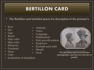 Portrait Parle via Bertillon System By G S Shaktawat | PPTX